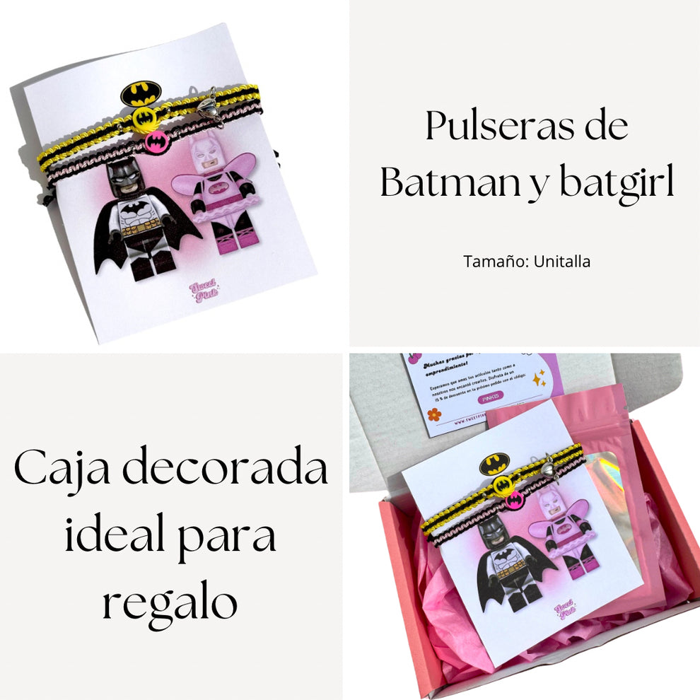 Pulseras LEGO Batman & Batgirl – Sweet Pink