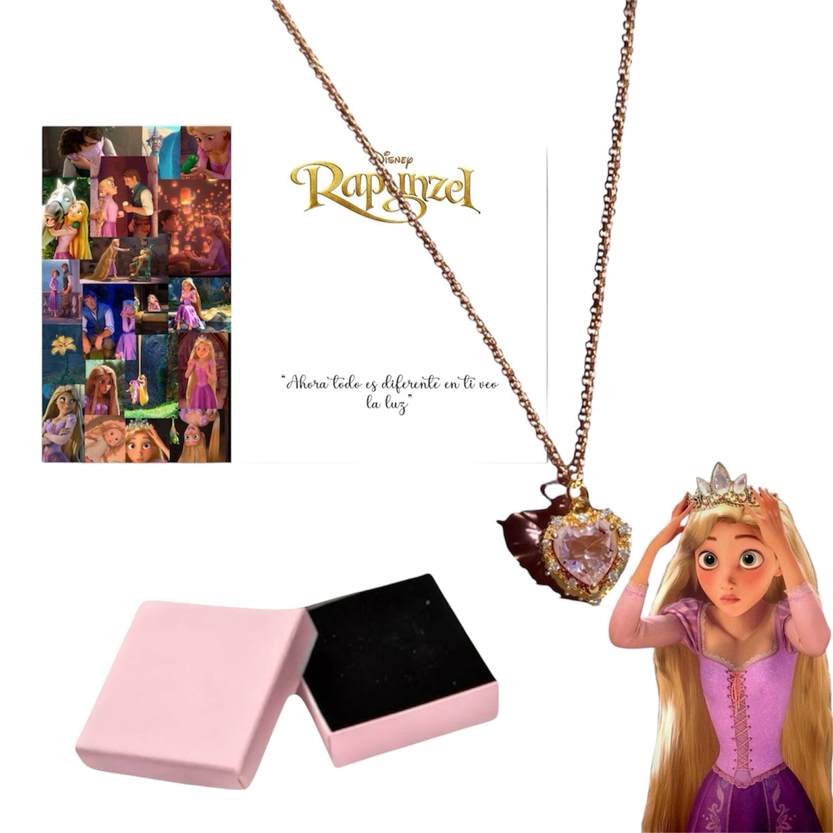 Collar Rapunzel Dream + caja de regalo – Sweet Pink