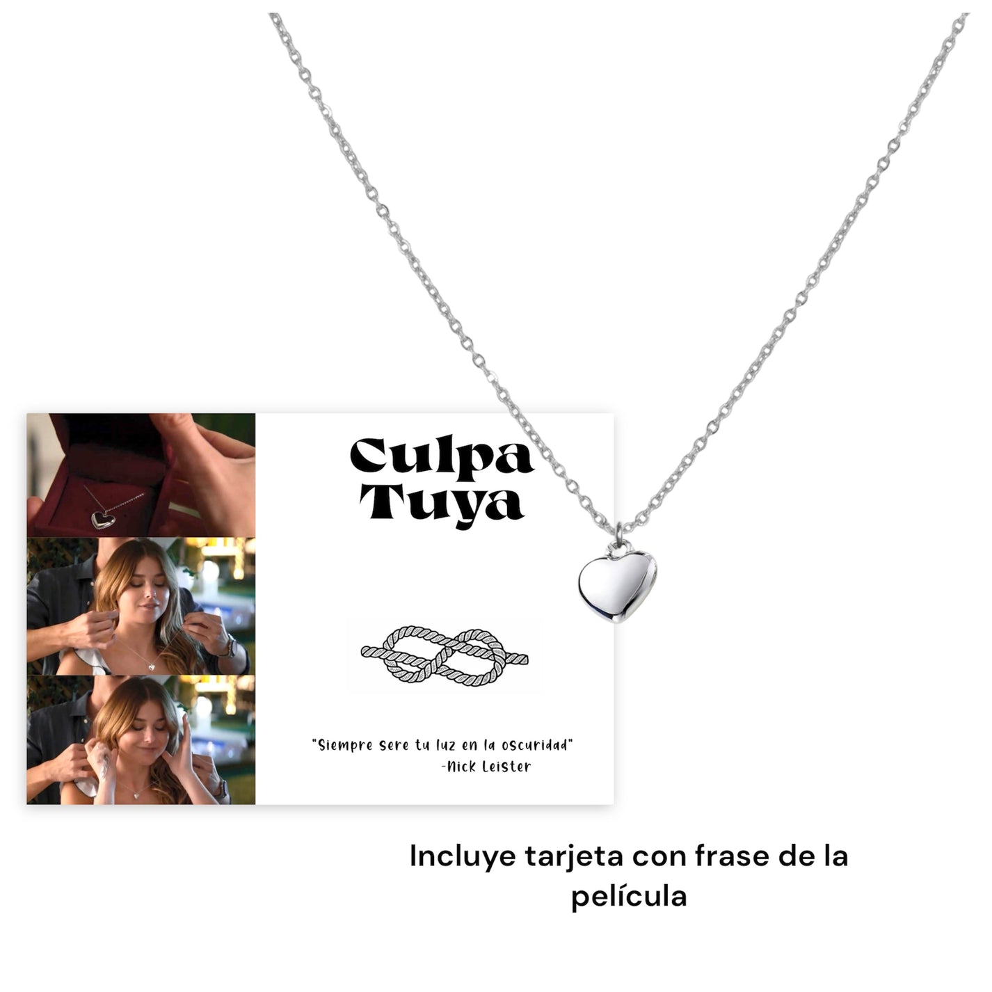 Collar Corazón Culpa Tuya – Sweet Pink